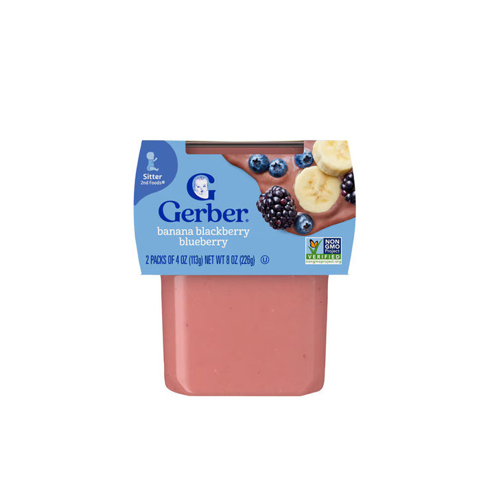 Gerber - Baby Food - Banana Blackberry Blueberry - 2 Packs of 226g ...