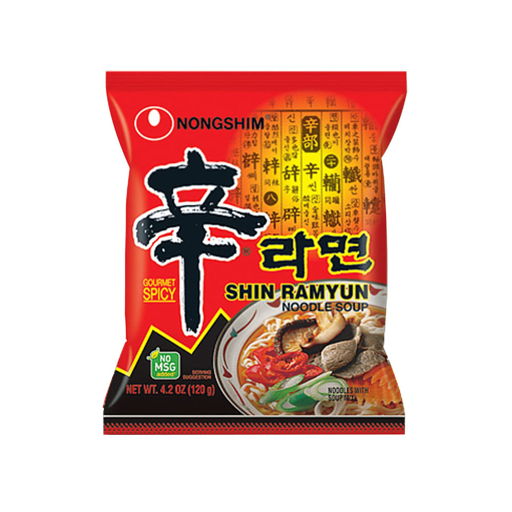 Nongshim Shin Ramyun Noodle Soup Hot And Spicy 120g Fengany